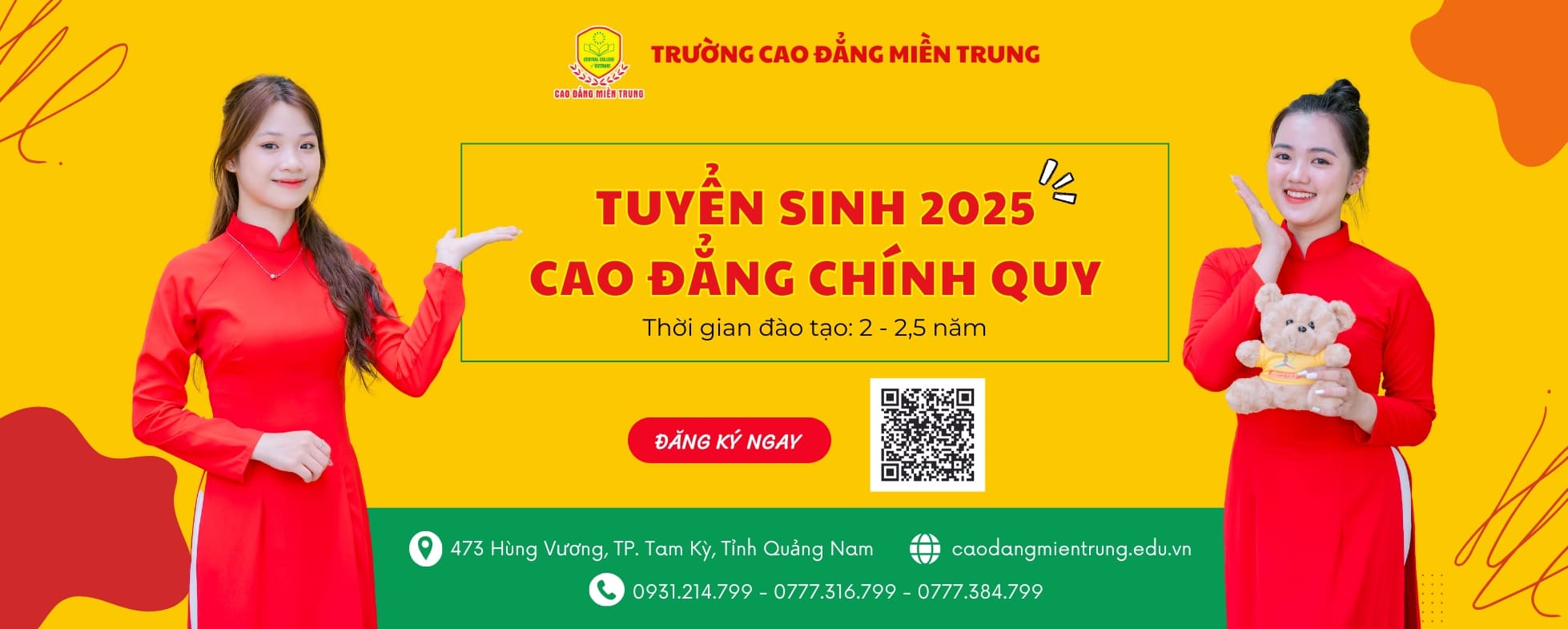 Trường Cao Đẳng Miền Trung - Thông báo Tuyển sinh Cao đẳng chính quy năm 2025